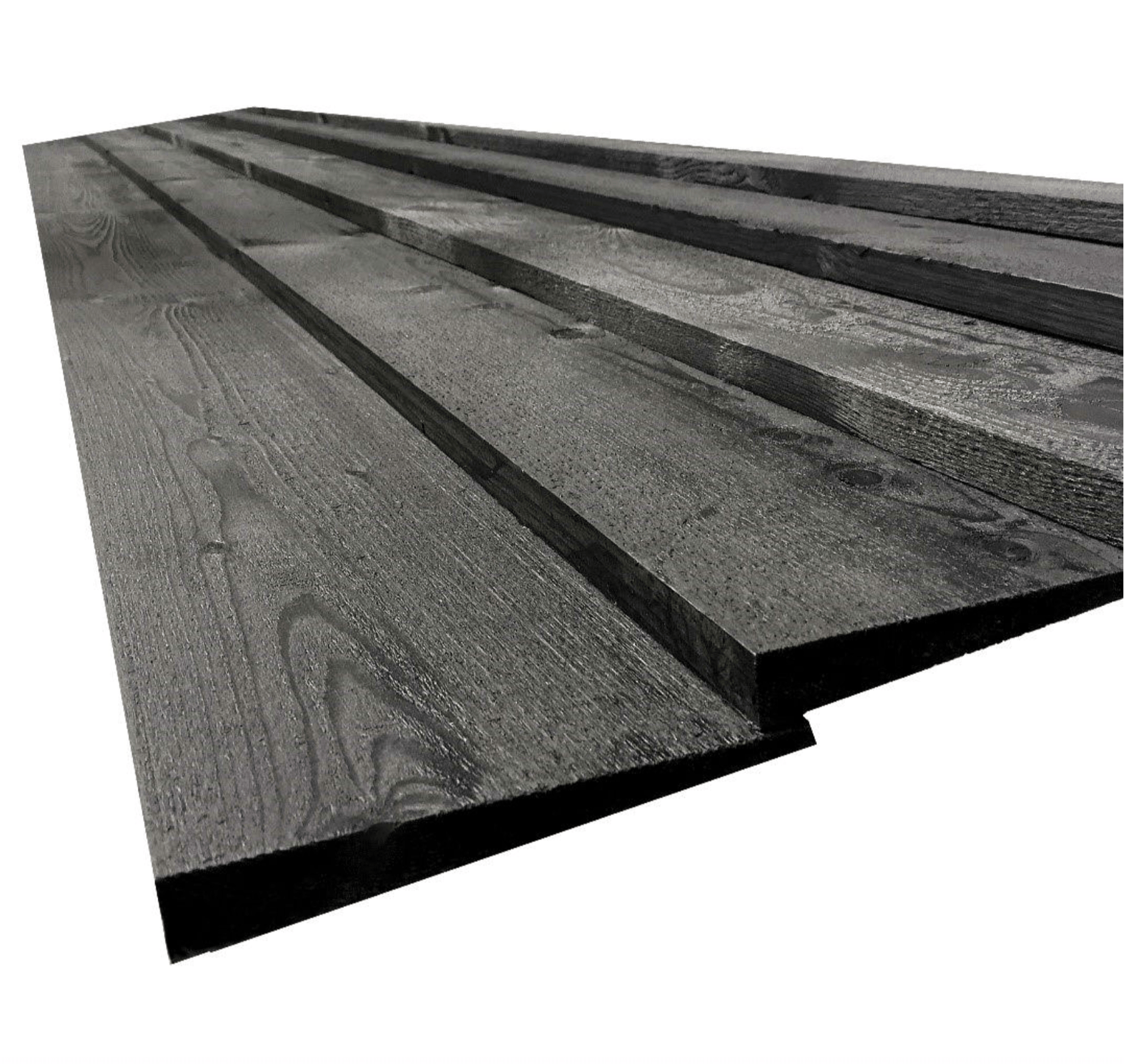 16ft | Black Painted Feather Edge Board | 175mm x 22mm | 4.8m ...